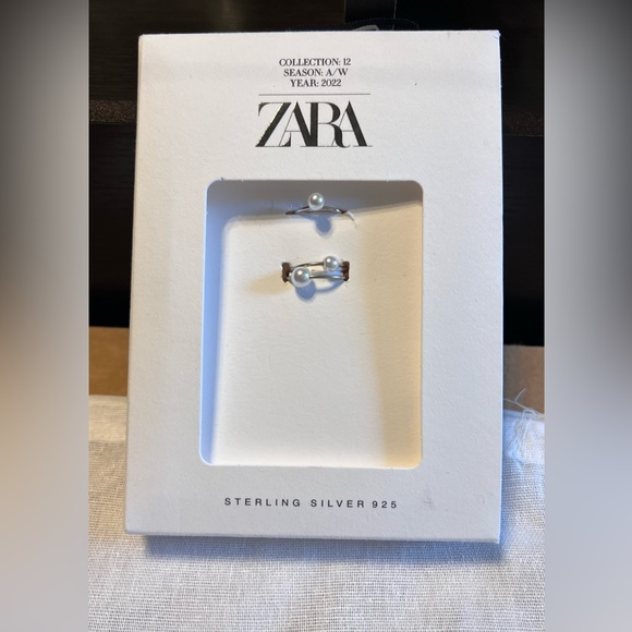 Zara | Accessories | Brand New Zara Limited Edition Sterling Silver Pearl Rings Small | Poshmark